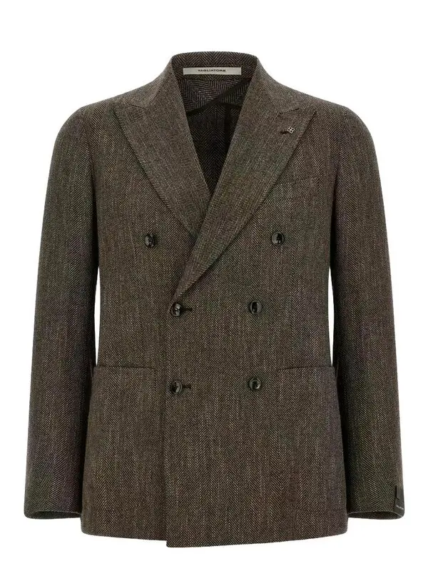 Tagliatore Montecarlo Double-breasted Blazer - Brown