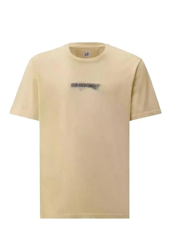 C.P. COMPANY 24/1 Jersey Short Sleeve Logo T-shirt - Neutrals
