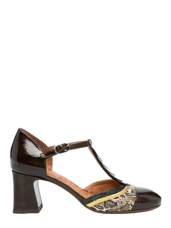 Chie Mihara Filly T-bar Heeled Pumps - Brown