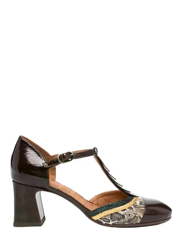 Chie Mihara Filly T-bar Heeled Pumps - Brown