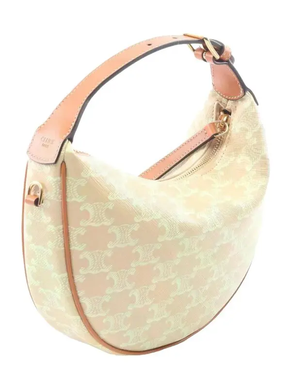 Celine Monogram Canvas And Leather Trimmed Tote Bag - Neutrals