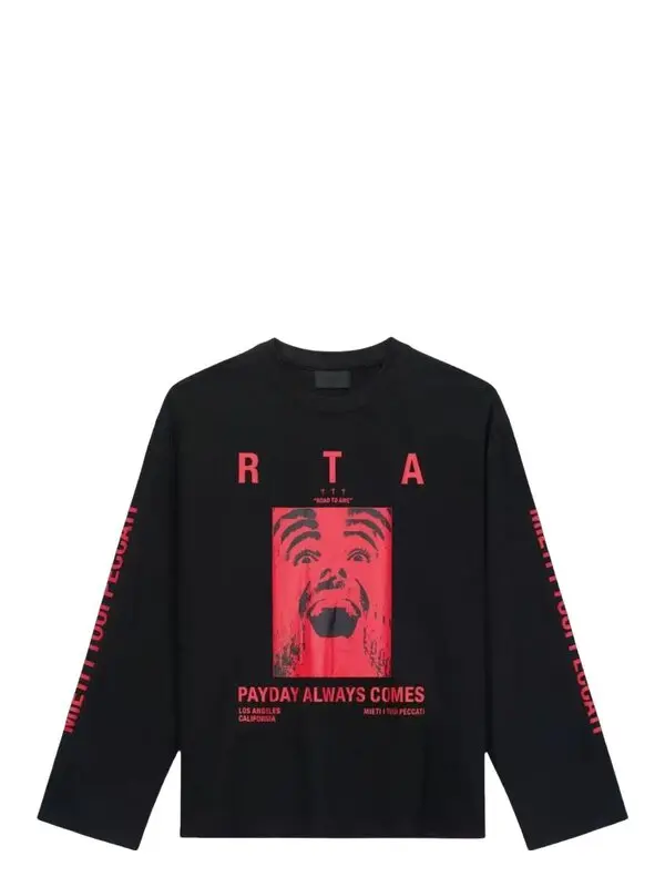 RtA Marceau Long-sleeved T-shirt - Black