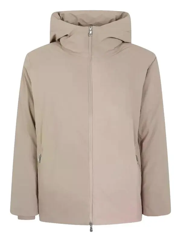 Rains Hooded Zip-up Jacket - Neutrals
