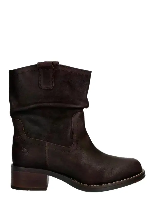 Fly London Slouchy Leather Boots - Brown