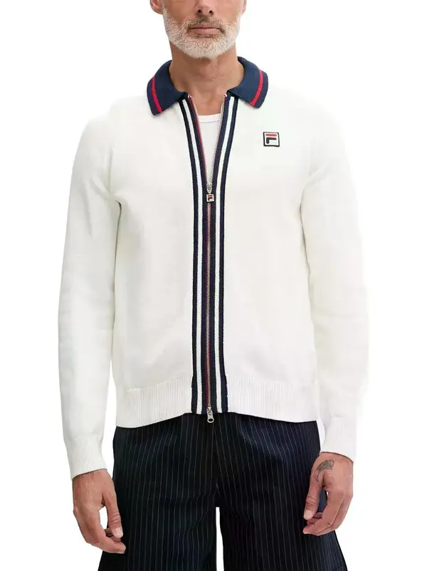 FILA Carraia Logo-patch Zip-up Cardigan - White