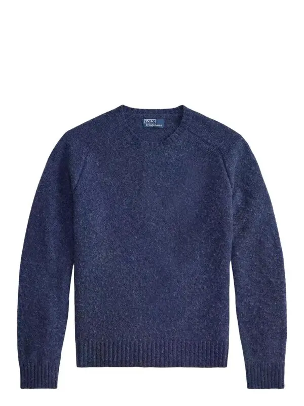 Polo Ralph Lauren Suede-patch Wool-cashmere Jumper - Blue