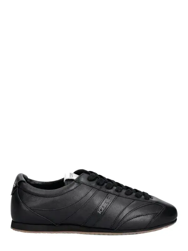 Iceberg Panelled Logo Detail Sneakers - Black