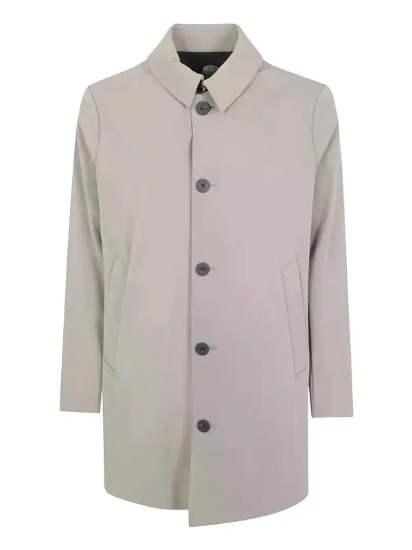 RRD Surflex Winter Soft Touch Thermo Logo-patch Button-up Coat - Neutrals