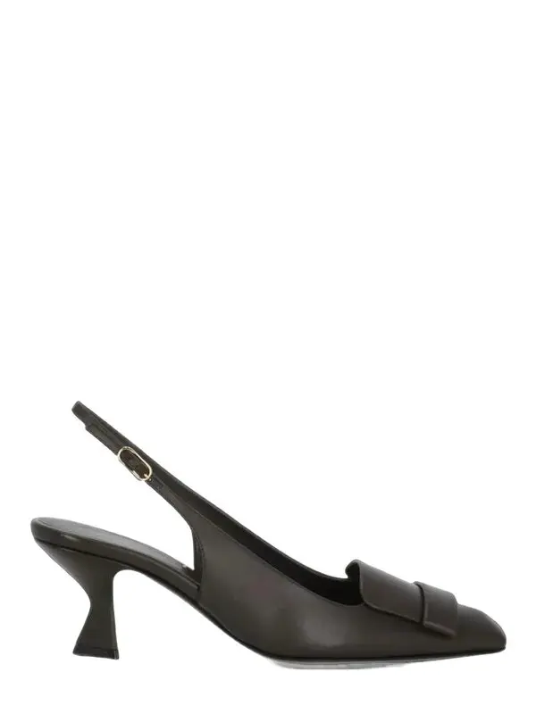 SERGIO ROSSI Slingback Pumps With Buckle Detail - Brown