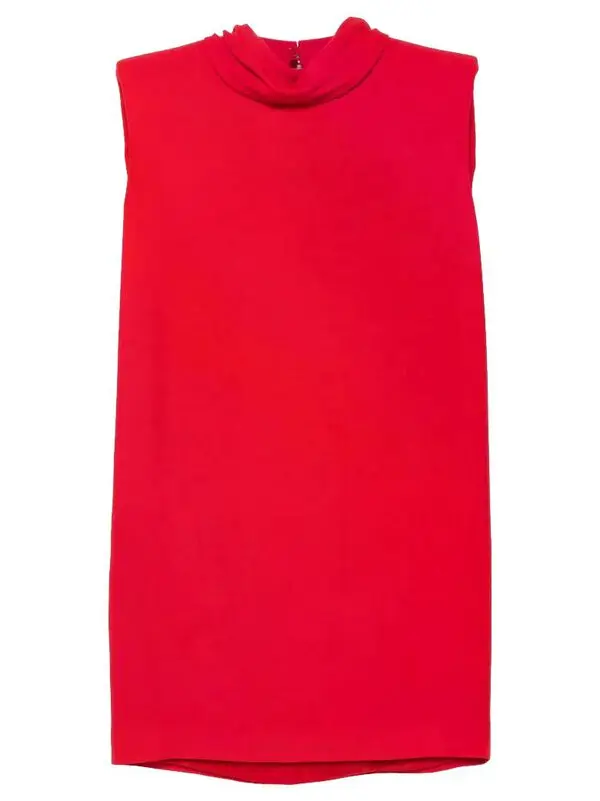 Valentino Garavani Silk Cut-out Cowl-neck Dress - Red