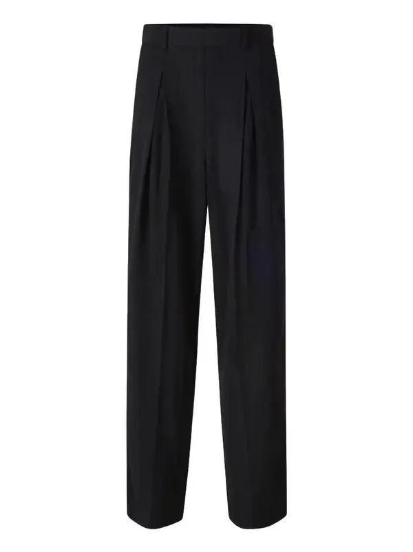 Jacquemus Pleated Herringbone Trousers - Blue
