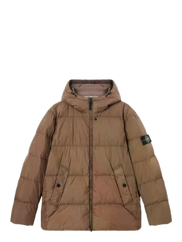 Stone Island 4100037 Crinkle Reps Ny Down Jacket With Anti-drop Finish - Brown