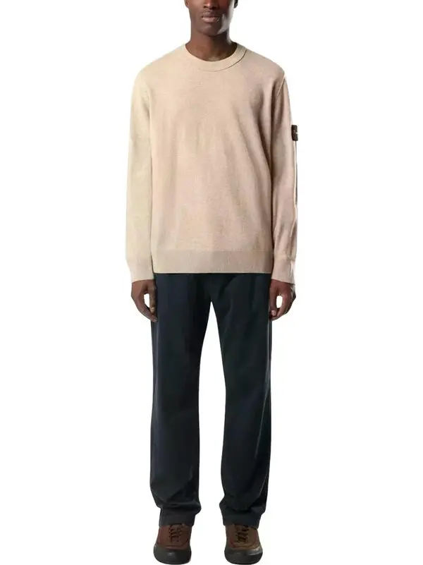 Stone Island Rws Geelong Wool Crewneck Jumper - Neutrals