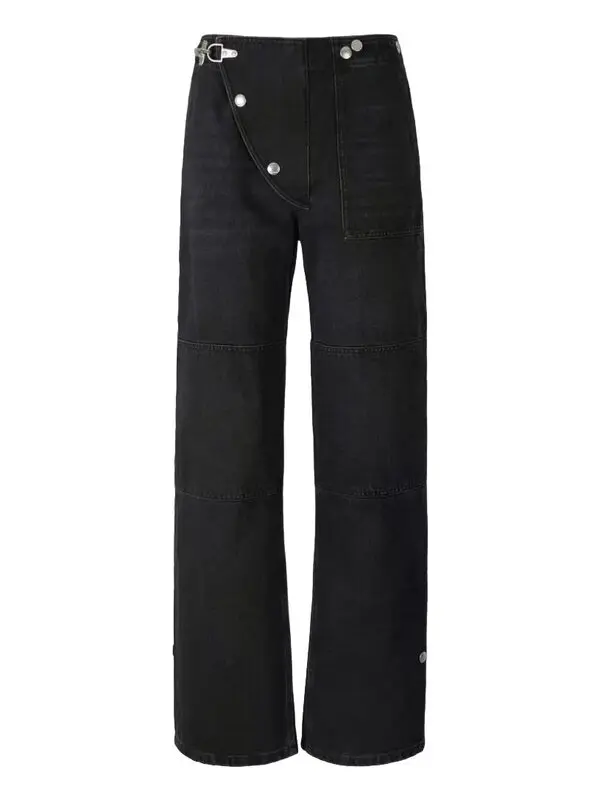 Marni Washed Finish Buckle-detail Jeans - Black