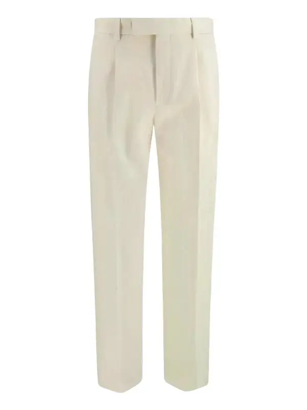 Zegna Pleated Straight-leg Trousers - Neutrals