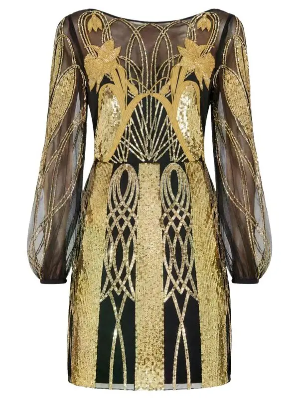 TEMPERLEY LONDON Perseus Sequin-embellished Mini Dress - Black