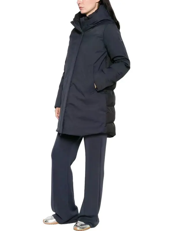 BOMBOOGIE Quilted Hooded Coat - Blue
