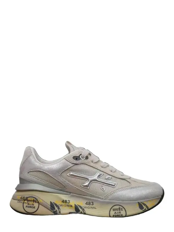 Premiata Paneled Metallic Sneakers - Neutrals