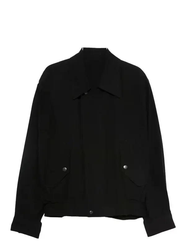 Issey Miyake Button-fastening Flap-pocket Overshirt - Black