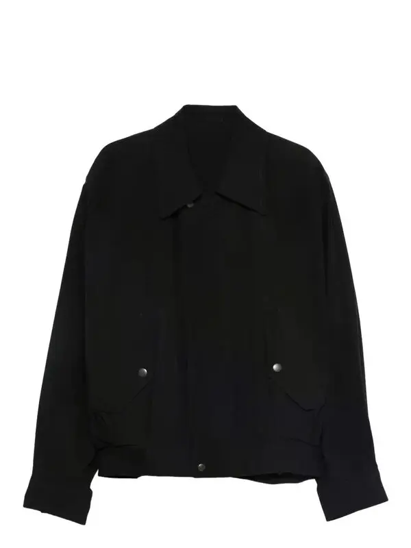 Issey Miyake Button-fastening Flap-pocket Overshirt - Black