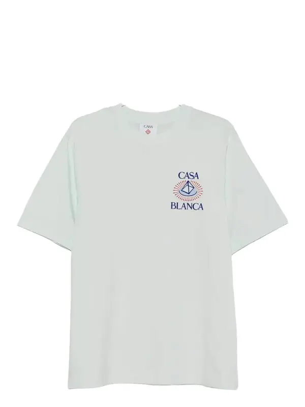Casablanca Celestial Pyramid Flock-print T-shirt - Green
