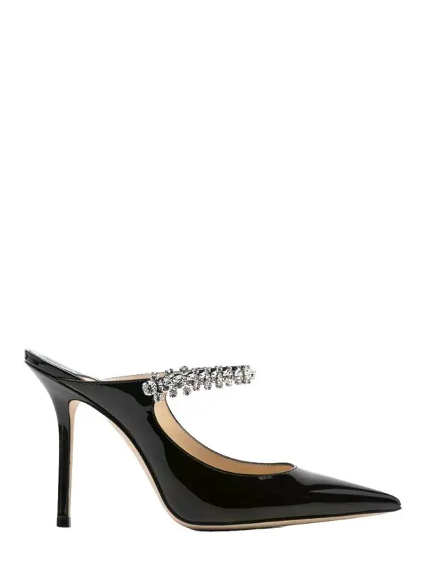 JIMMY CHOO Bing Crystal-embellished Mules - Black
