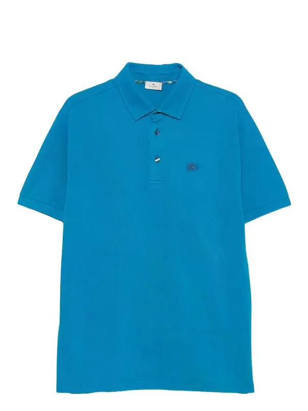 Etro Logo-embroidered Polo Shirt - Blue