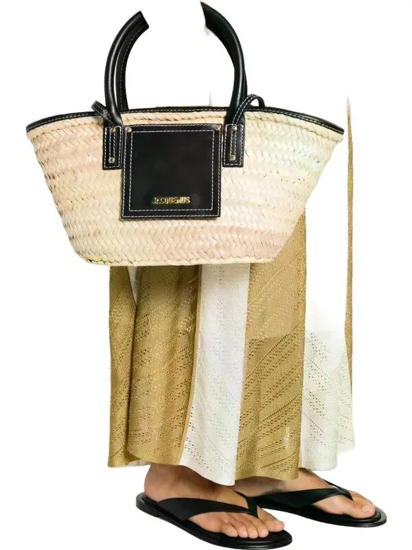 Jacquemus Small Woven Basket Bag - Neutrals