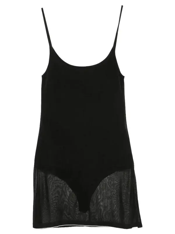 Jacquemus La Robe Maille Roupao Sheer Mini Dress - Black