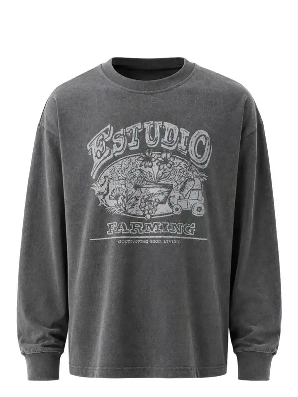 Estudio Niksen Farming Graphic Print Pullover - Grey