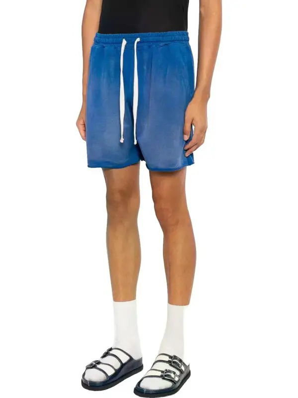 MOOJI MOOJI Drawstring Sweat Shorts With Faded Effect - Blue