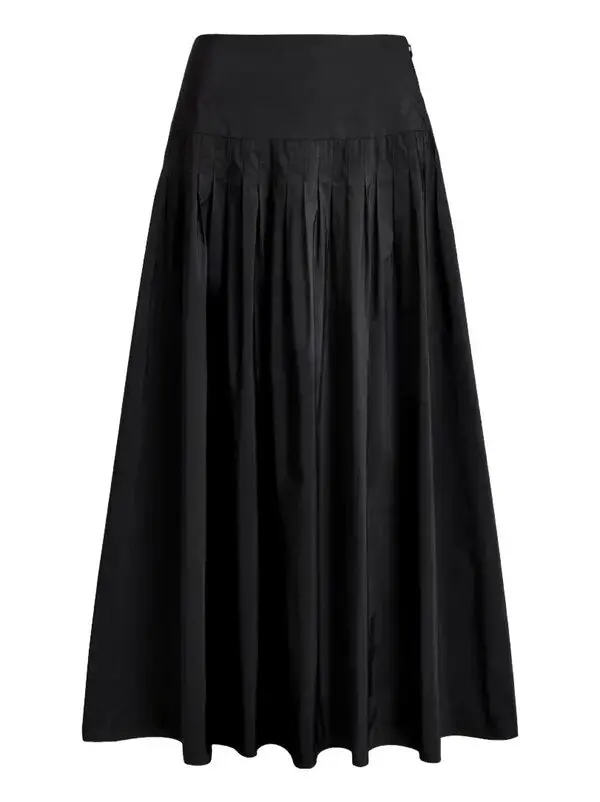 Polo Ralph Lauren Pleated Flared Maxi Skirt - Black