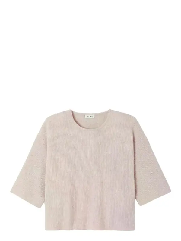 American Vintage Beige Ribbed Knit Sweater - Neutrals
