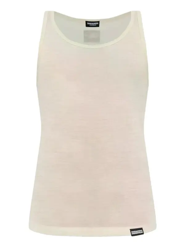 Dsquared2 Logo Patch Tank Top - Neutrals