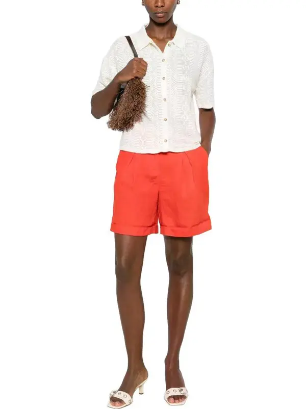 MAISON123 Lucia Pointelle-knit Shirt - Neutrals