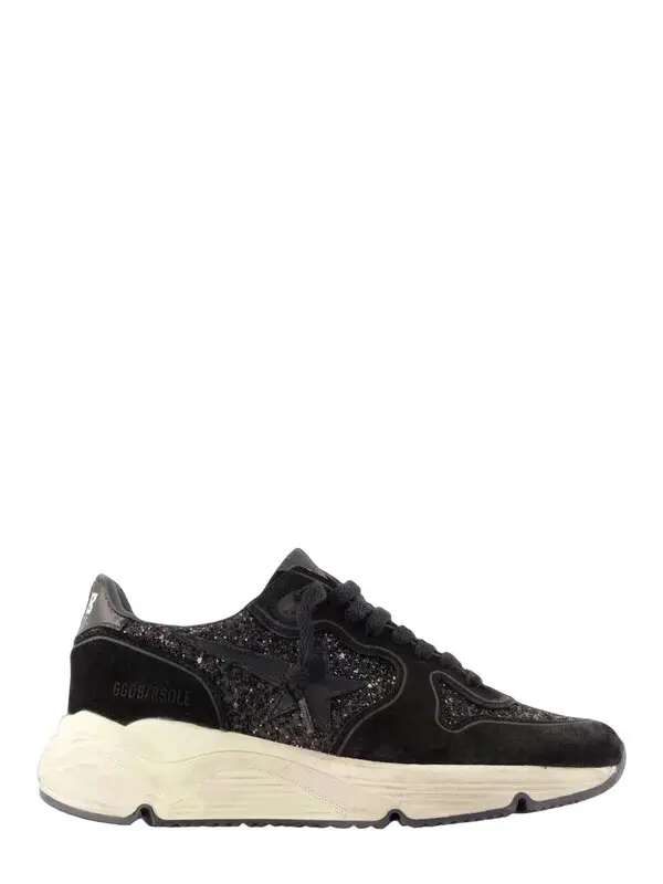 GOLDEN GOOSE Running Glitter-embellished Sneakers - Black