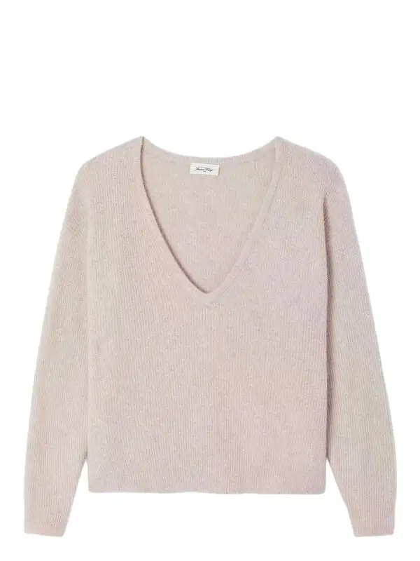 American Vintage Damsville V-neck Sweater - Neutrals