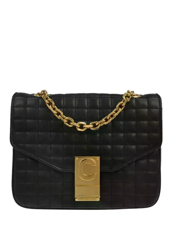 Celine 1990-2000s Quilted Chain Shoulder Bag - Black