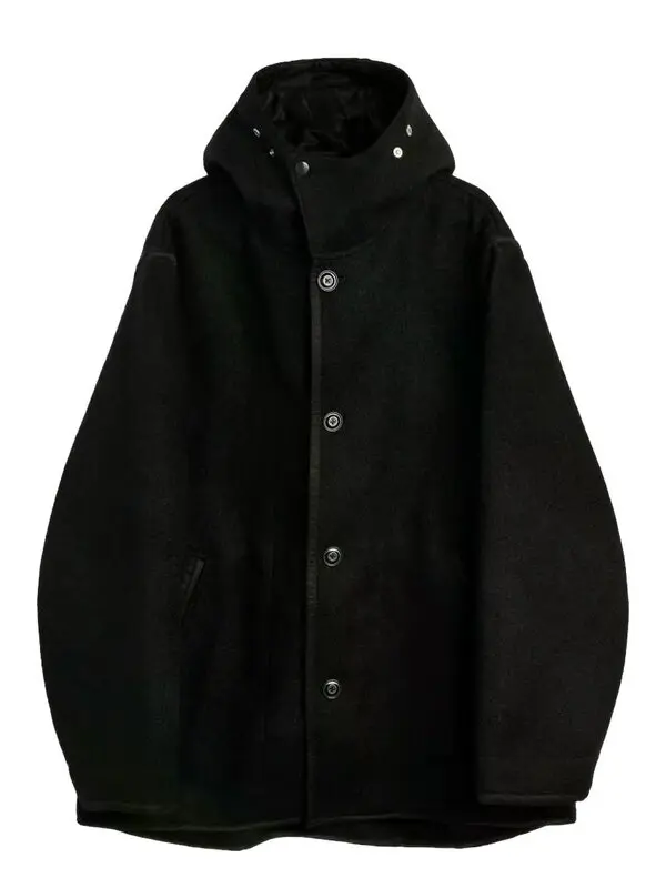 Our Legacy Virgin Wool Hooded Liner Jacket - Black