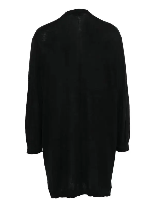 Yohji Yamamoto Frog-fastening Knitted Cardigan - Black