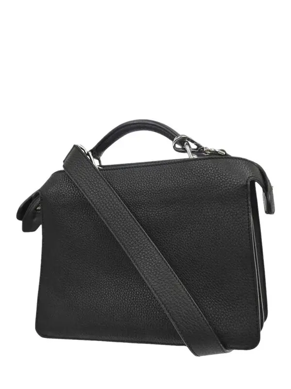 Fendi Peekaboo Logo-print Shoulder Bag - Black