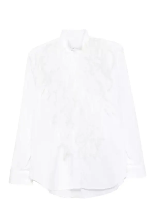 Viktor & Rolf Feather Embellished Cotton Shirt - Neutrals