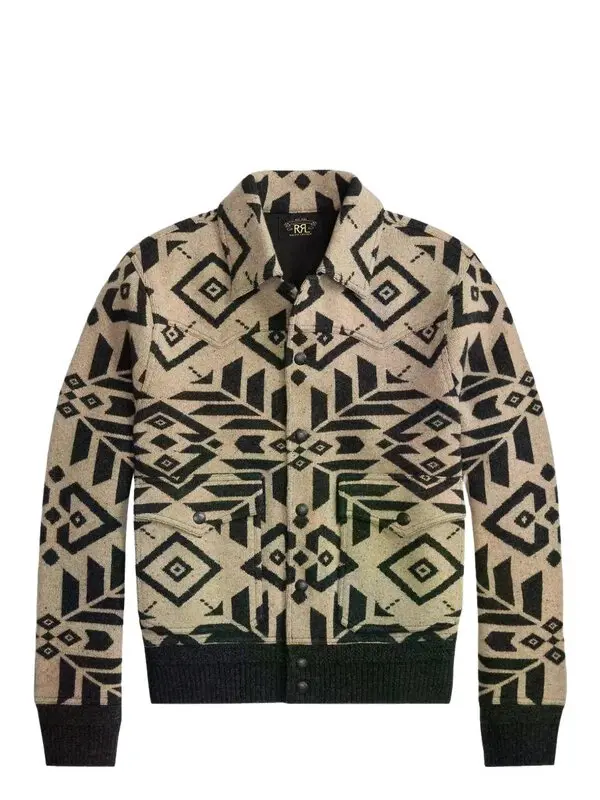 Ralph Lauren Geometric-print Wool Jacket - Neutrals