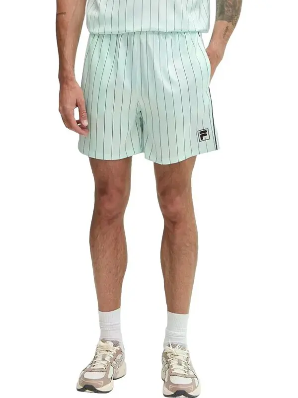 FILA Coverciano Pinstripe Logo Patch Shorts - Blue
