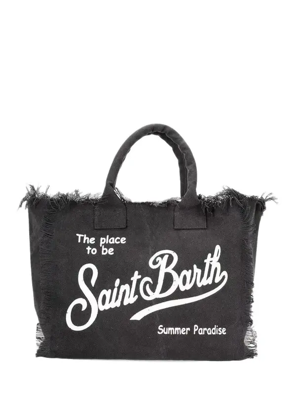 MC2 SAINT BARTH Colette Frayed Tote Bag - Black