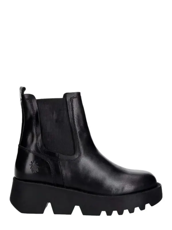Fly London Chunky Sole Chelsea Boots - Black
