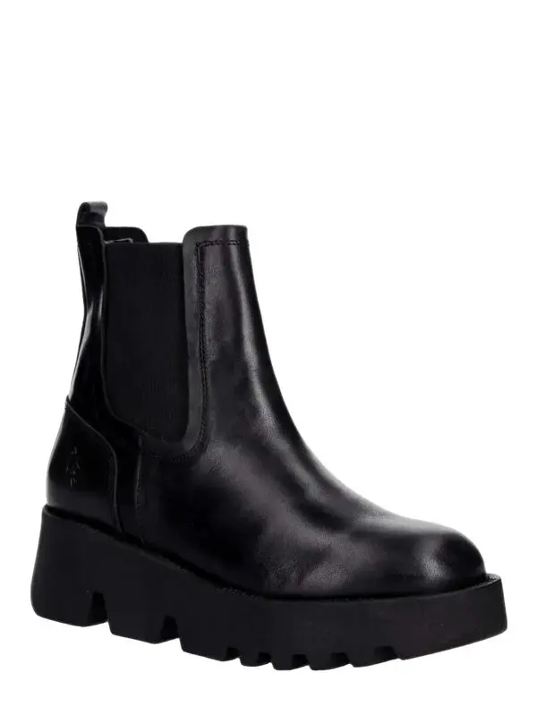 Fly London Chunky Sole Chelsea Boots - Black