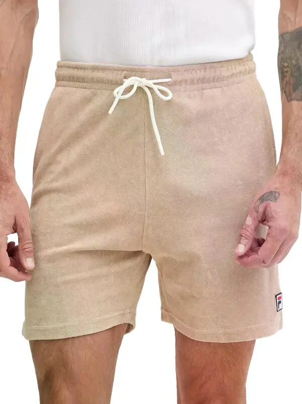 FILA Terry Cloth Drawstring Shorts - Neutrals