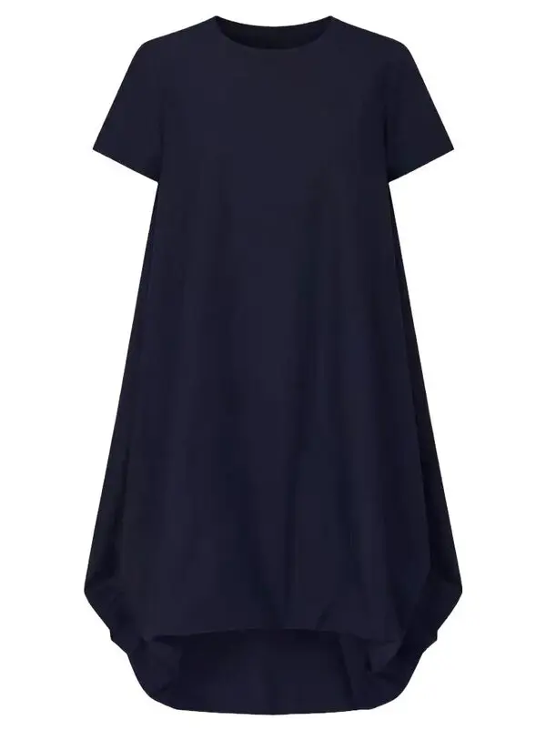MEIMEIJ Short Sleeve Midi Dress With Bubble Hem - Blue