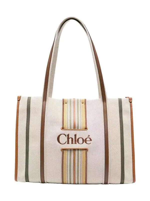 Chloé Woody Loop Printed Tote Bag - Neutrals